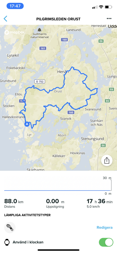 Pilgrimsleden Orust (Sweden) | Fastest Known Time